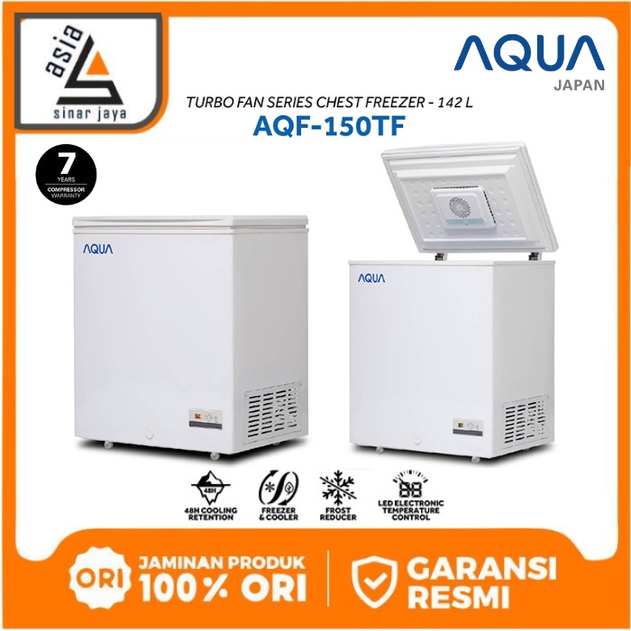 Jual AQUA Japan Chest Freezer 146 Liter AQF-150TF Turbo Fan Series | Shopee Indonesia