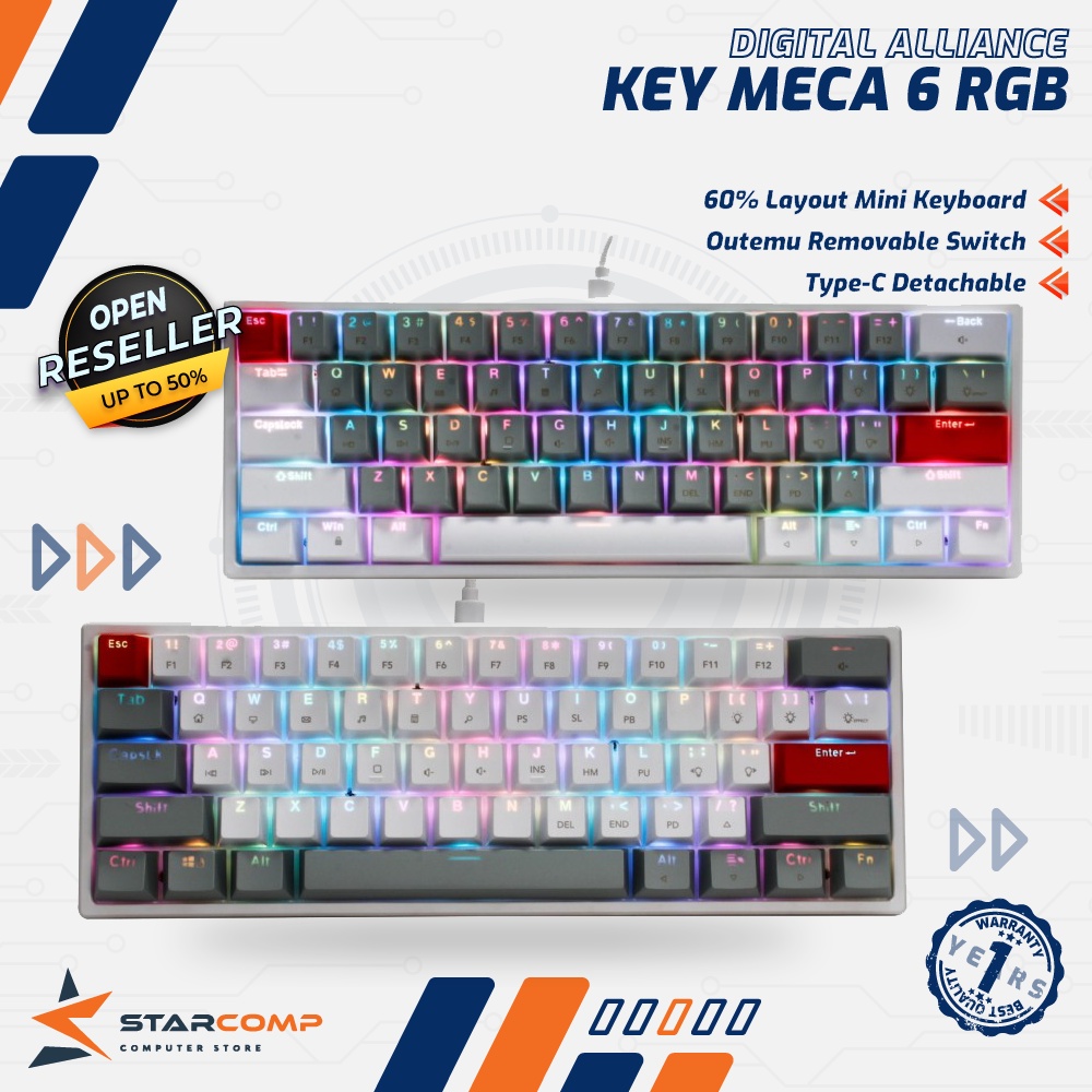 Jual Keyboard Digital Alliance Meca 6 RGB Keyboard Gaming | Shopee ...