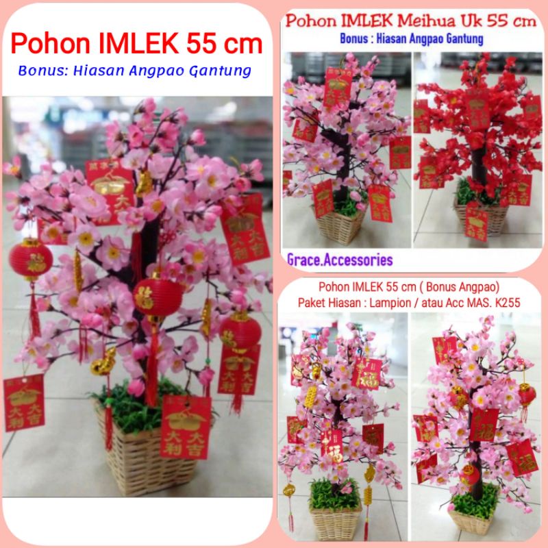 Jual Pohon imlek meihua angpao sakura 55 cm | Shopee Indonesia