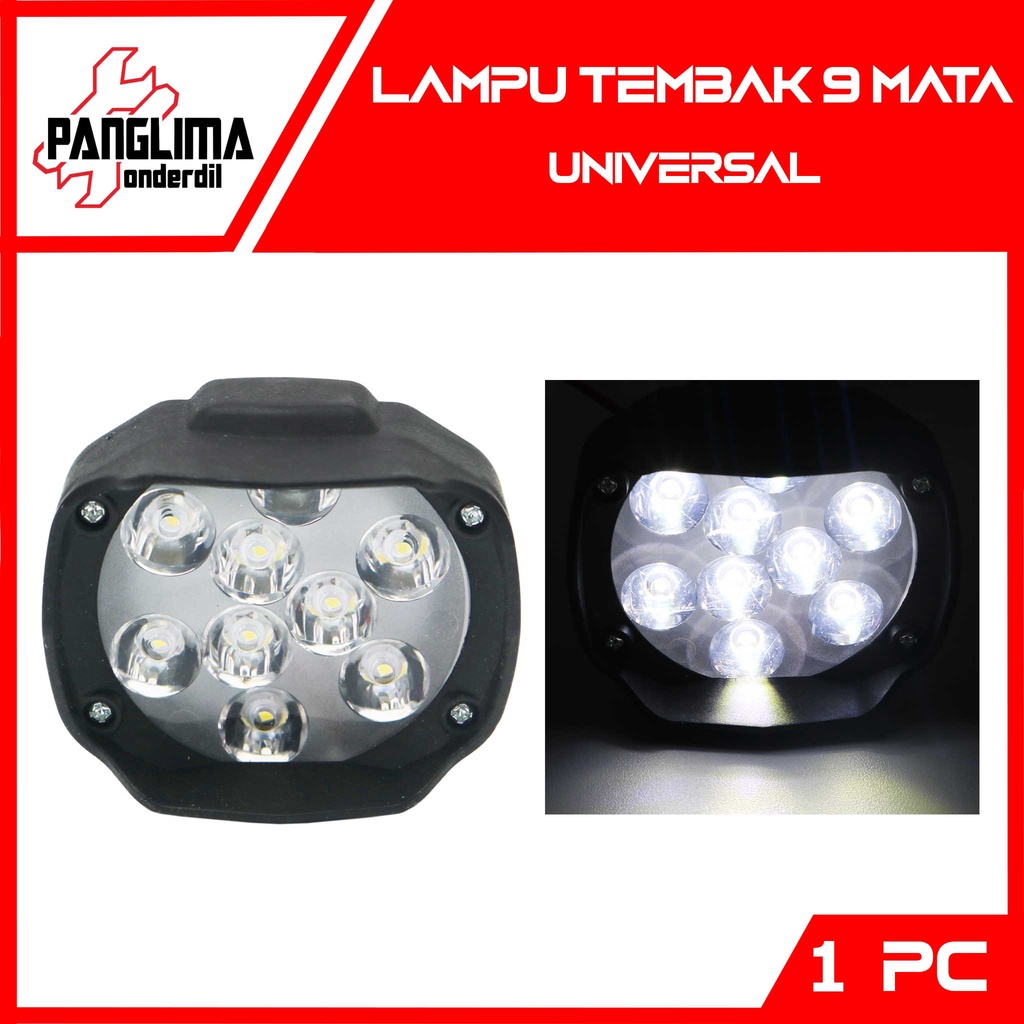 Jual Lampu Tembak Bulat 9 Mata Universal Sorot Spot Light-Spotlight ...