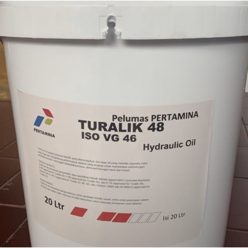 Jual Oli Hidrolik PERTAMINA TURALIK 48 Pelumas iso vg 46 | Shopee Indonesia