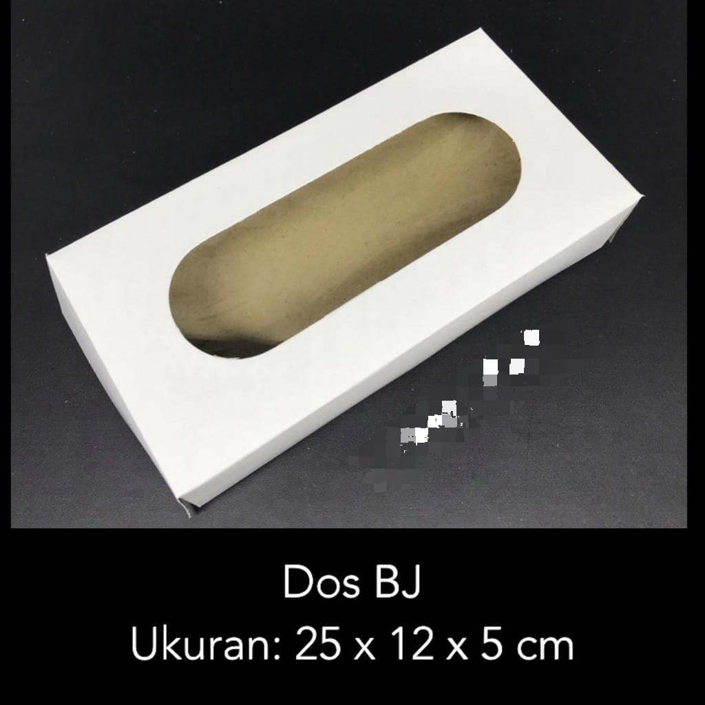 Jual Dus BJ Kilap Putih Kaca 25x12x5 cm/ Dos Kue Jendela/ Kardus Roti ...