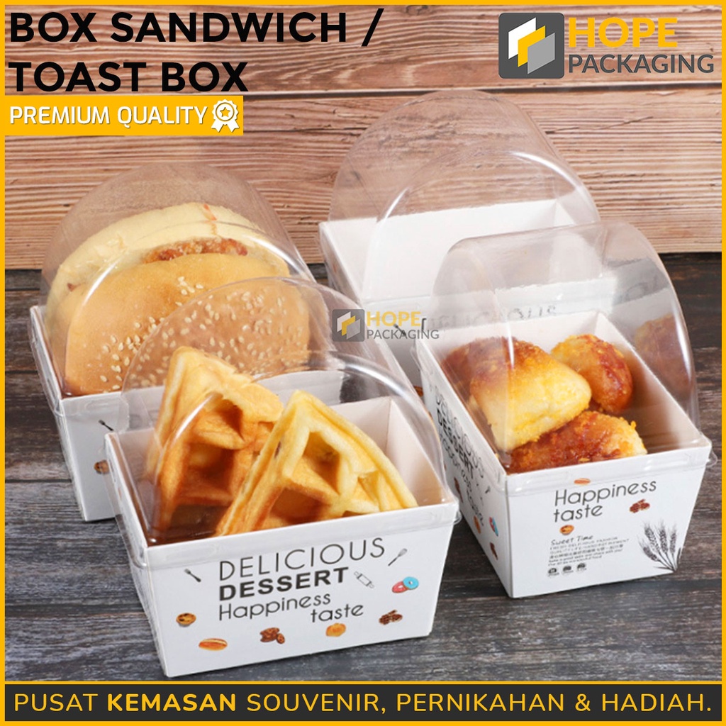 Jual [Harga / 3 pcs] Box + bSandwich/Toast Box/box kue/Kotak kue ...