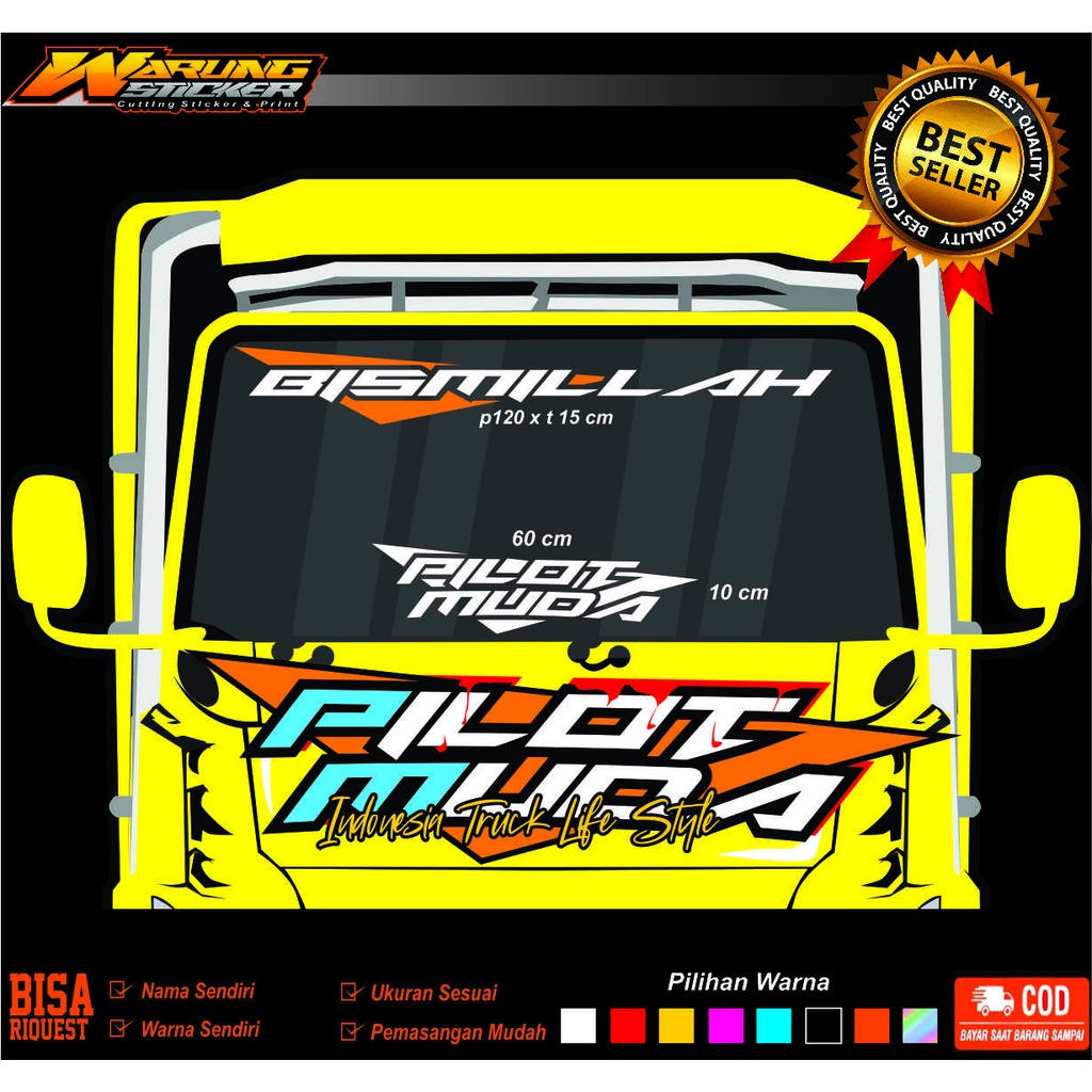 Jual STICKER KABIN DEPAN TRUCK CANTER RAGASA DOBLE CANTER ELF DLL ...