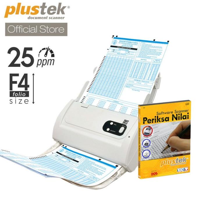 Jual Scanner Plustek Periksa Nilai LJK PS283 - 25 Lembar/menit (F4 ...