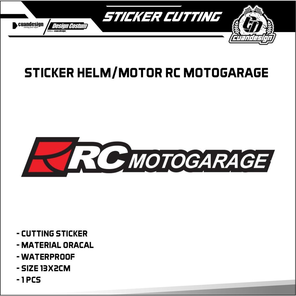 Jual STICKER VISOR HELM MOTOR UNIVERSAL STIKER RC MOTOGARAGE AGV ARAI ...
