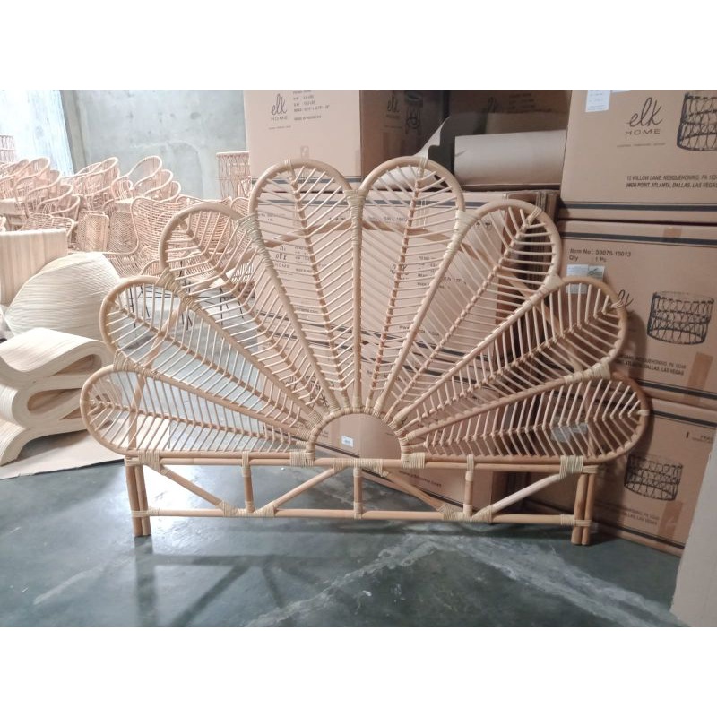 Jual headboard rotan size dipan 160x200/headboard rotan size queen ...