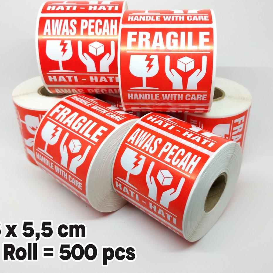 Jual Depan Stiker Label Fragile Handle with Care Stiker Olshop Awas ...