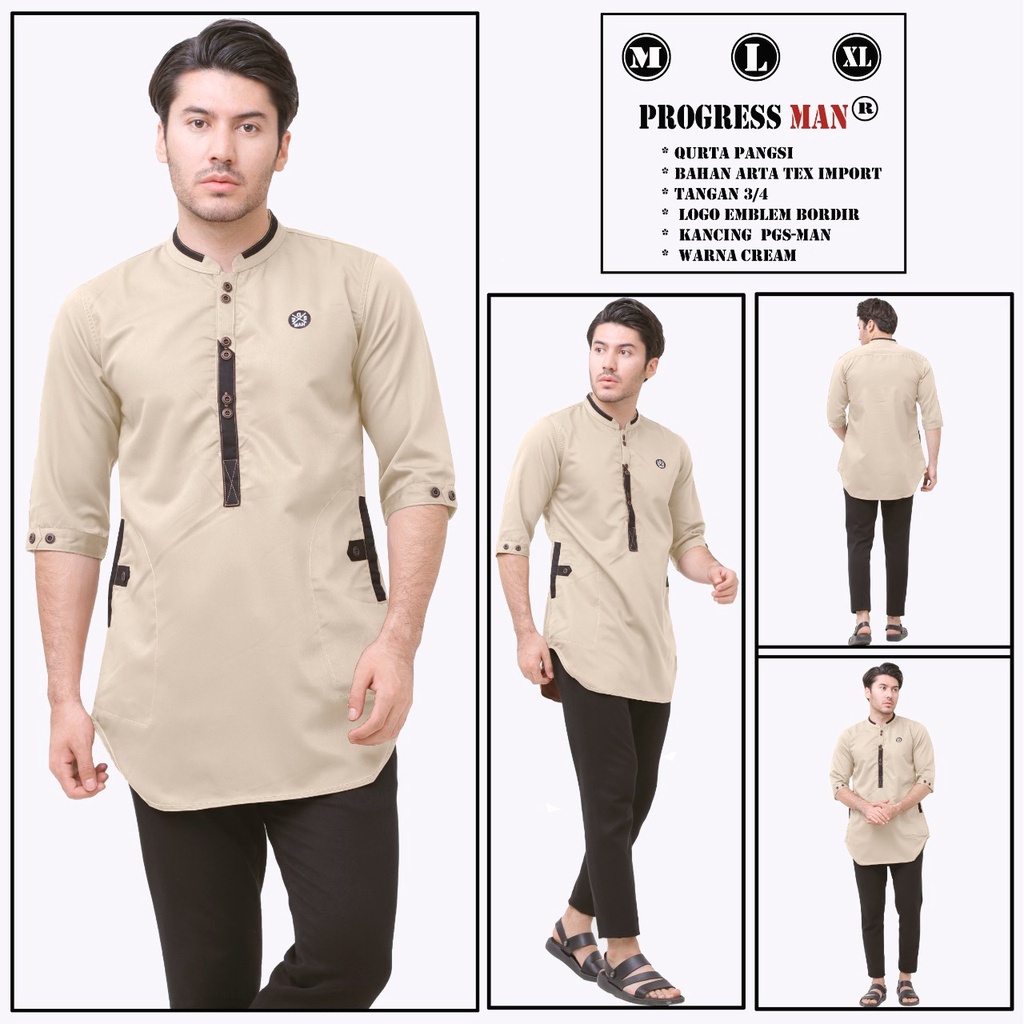 Jual Bisa Cod - Terbaru Baju Koko Lengan 3/4 Pria Motif Ling Pangsi ...