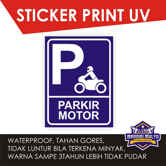 Jual TERLARIS } STICKER SIGN K3 PARKIR MOTOR | Shopee Indonesia