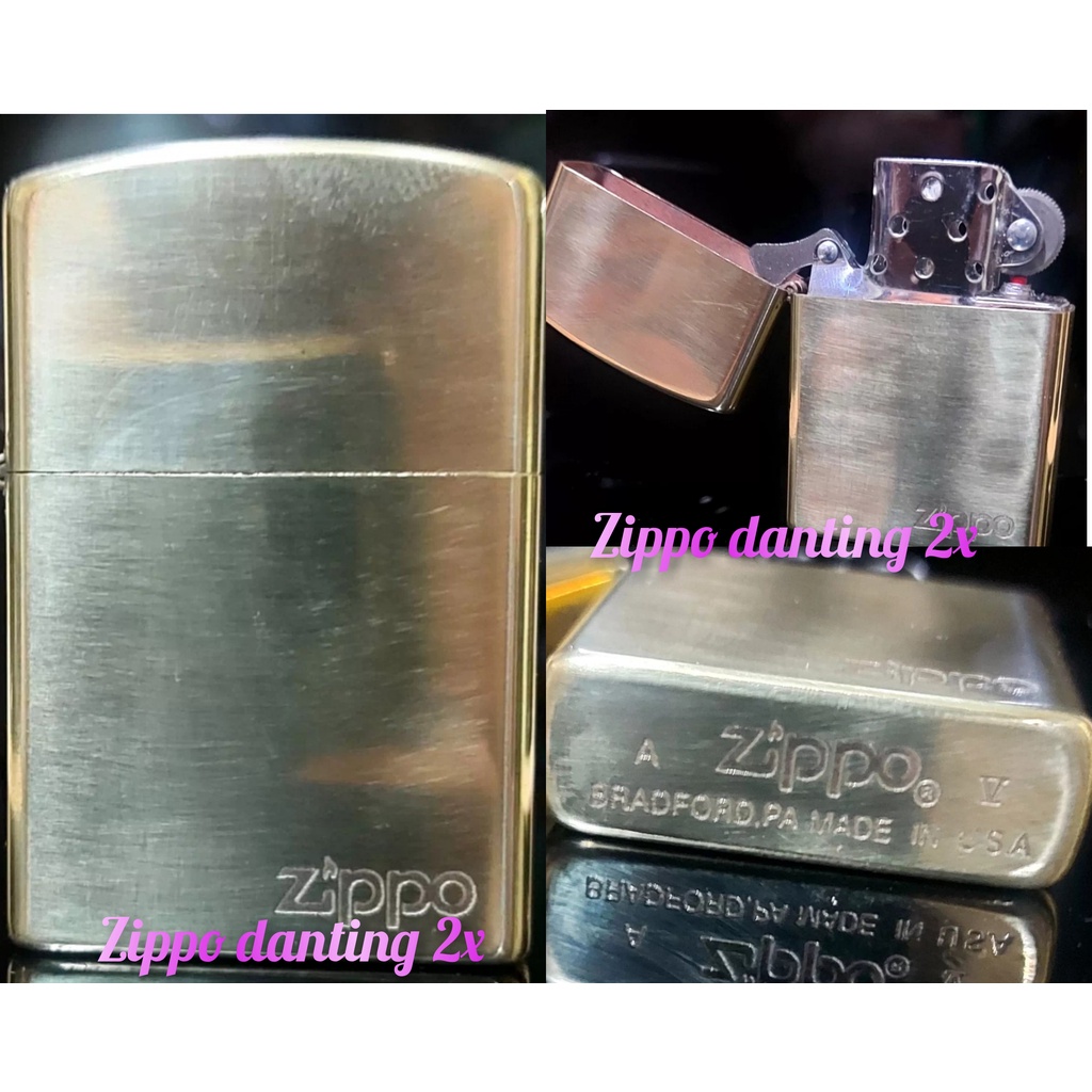 Jual BAYAR DI TEMPAT(COD) KOREK ZIPPO GOLD (2x DANTING) FULL CASING ...