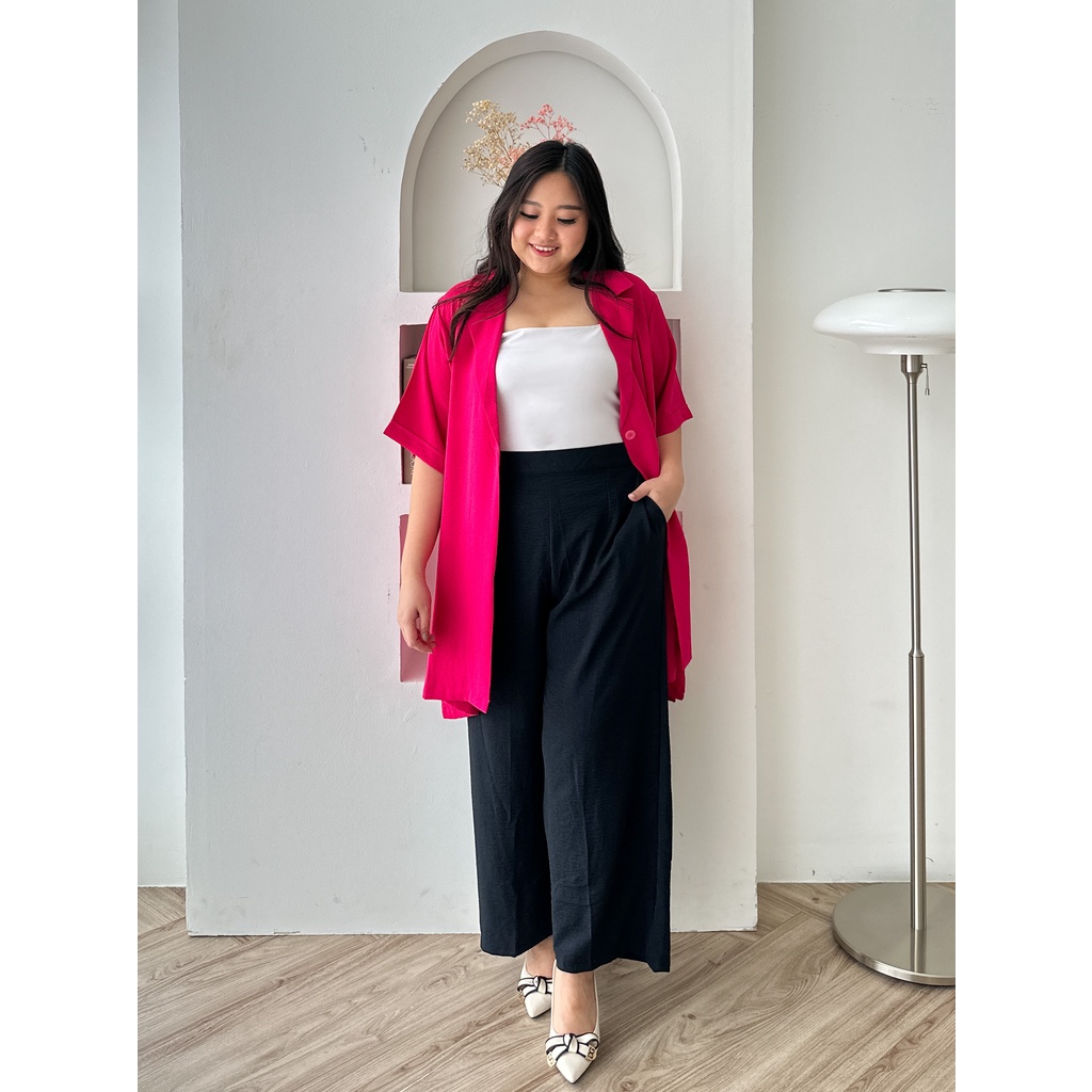 Jual Baebasica - Kimmi Blazer Lengan Pendek Jumbo| Blazer Wanita Jumbo ...