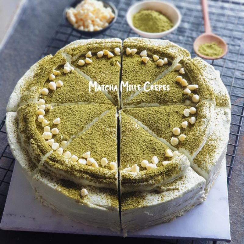 Jual MATCHA MILLE CREPES | WHOLE CAKE (1LOYANG D22CM) | Shopee Indonesia