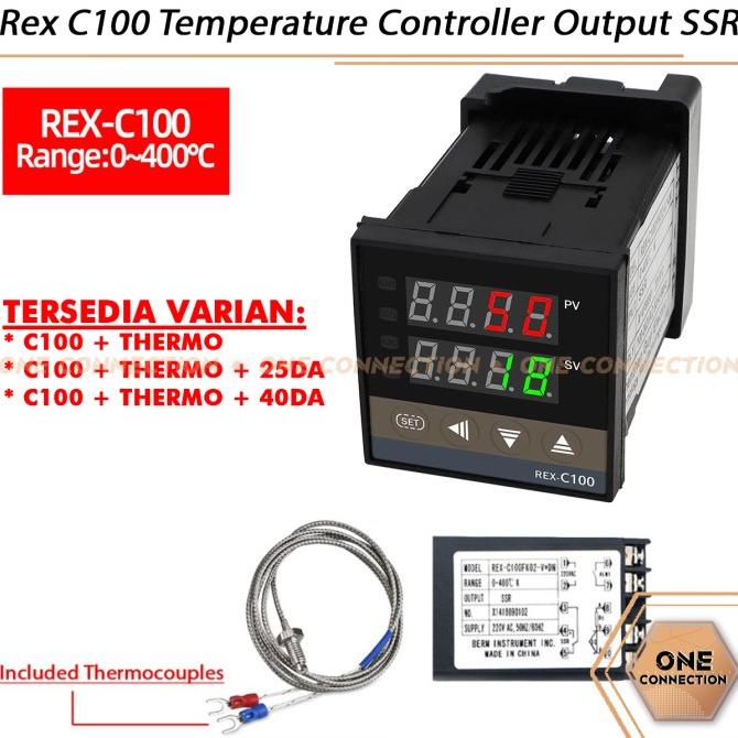 Jual PID Rex C100 Temperature Thermostat Thermocouple Controller Output ...
