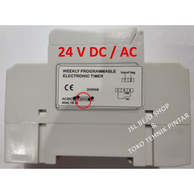 Jual 24V Dc / Ac DIN Rail Digital Programmable Timer Switch Model MCB ...