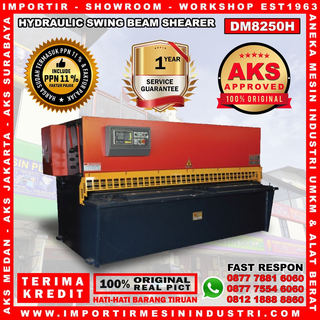 Jual Mesin Potong Plat Besi 8x2500mm Hydraulic Swing Beam Shearing ...