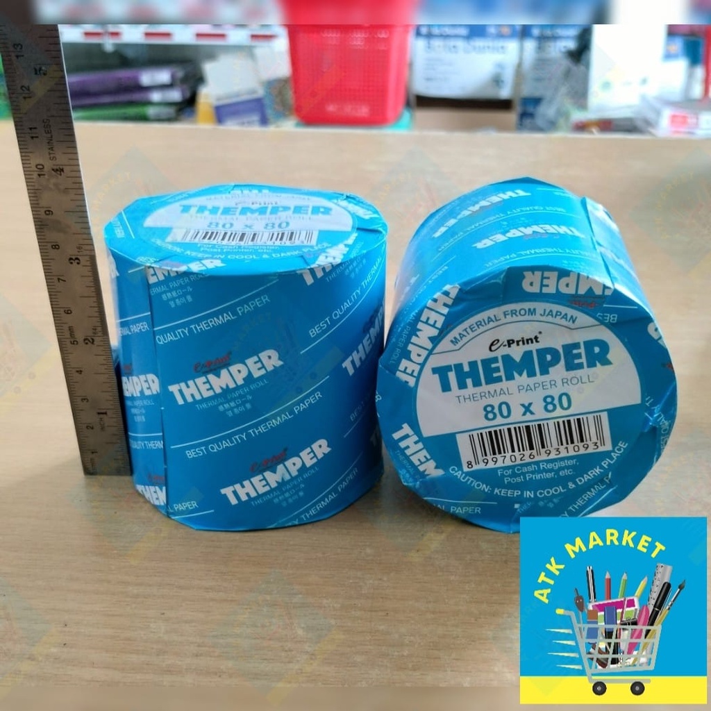 Jual Eprint Thermal Paper 80x80 Themper Kertas Kasir EDC Struk Bon POS ...