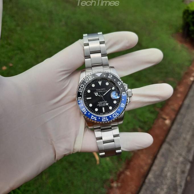 Jual Custom Seiko Seiko mod SUB Batman GMT Seiko mods | Shopee Indonesia
