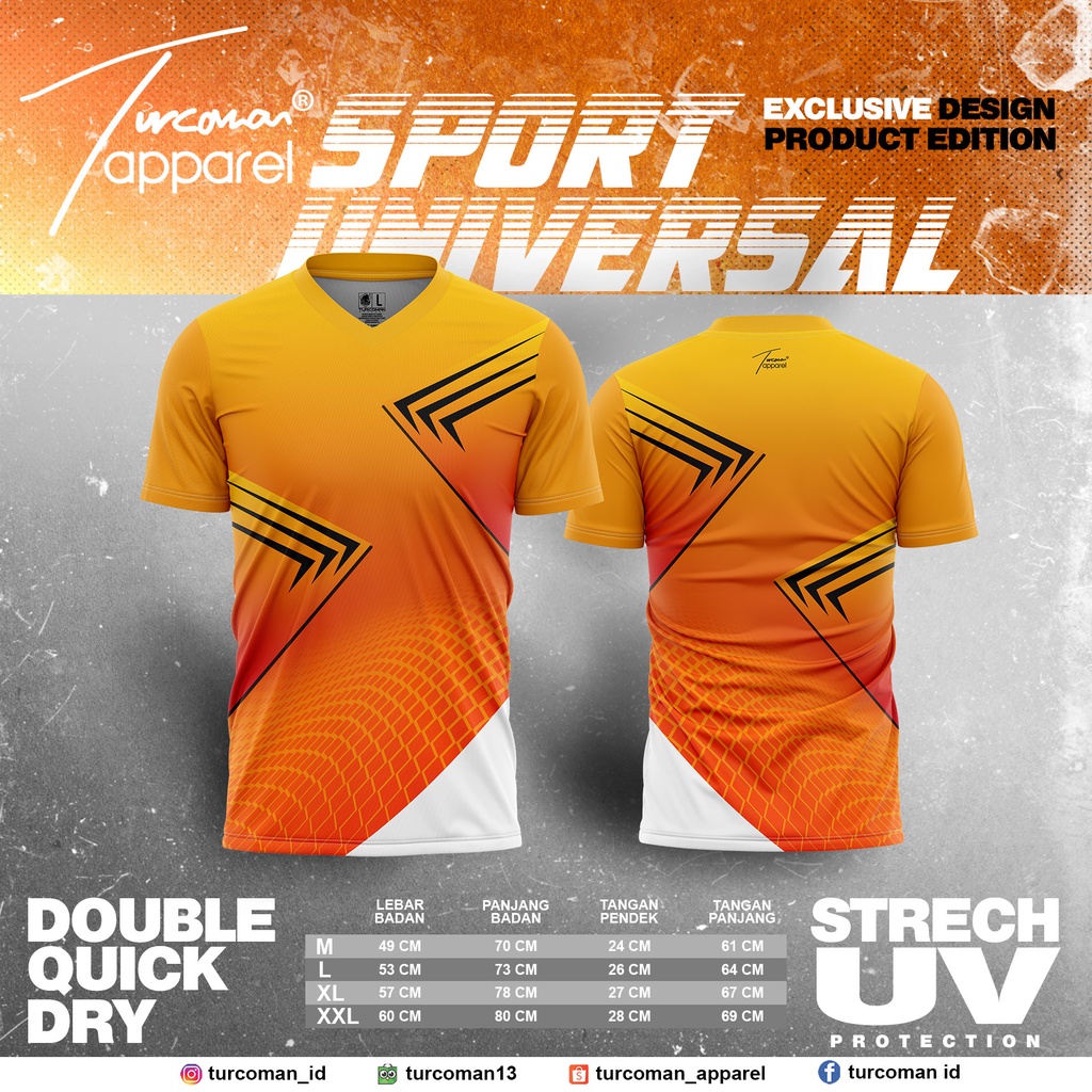 Jual Jersey kaos running pria v-neck lengan pendek Atasan Olahraga gym training polyester dryfit ...