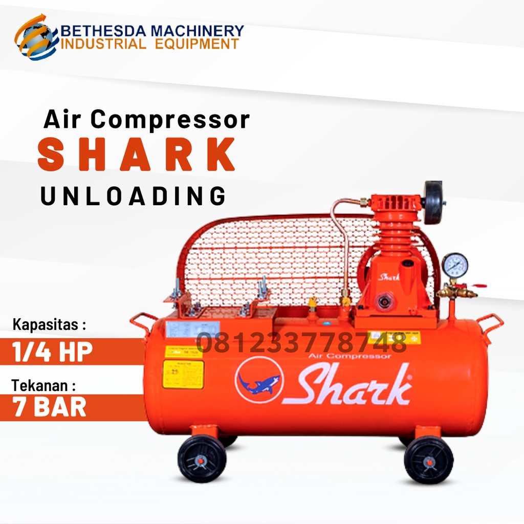 Jual Shark Kompresor Angin 1 4 HP Kosongan / Air Compressor 1/4 Hp ...
