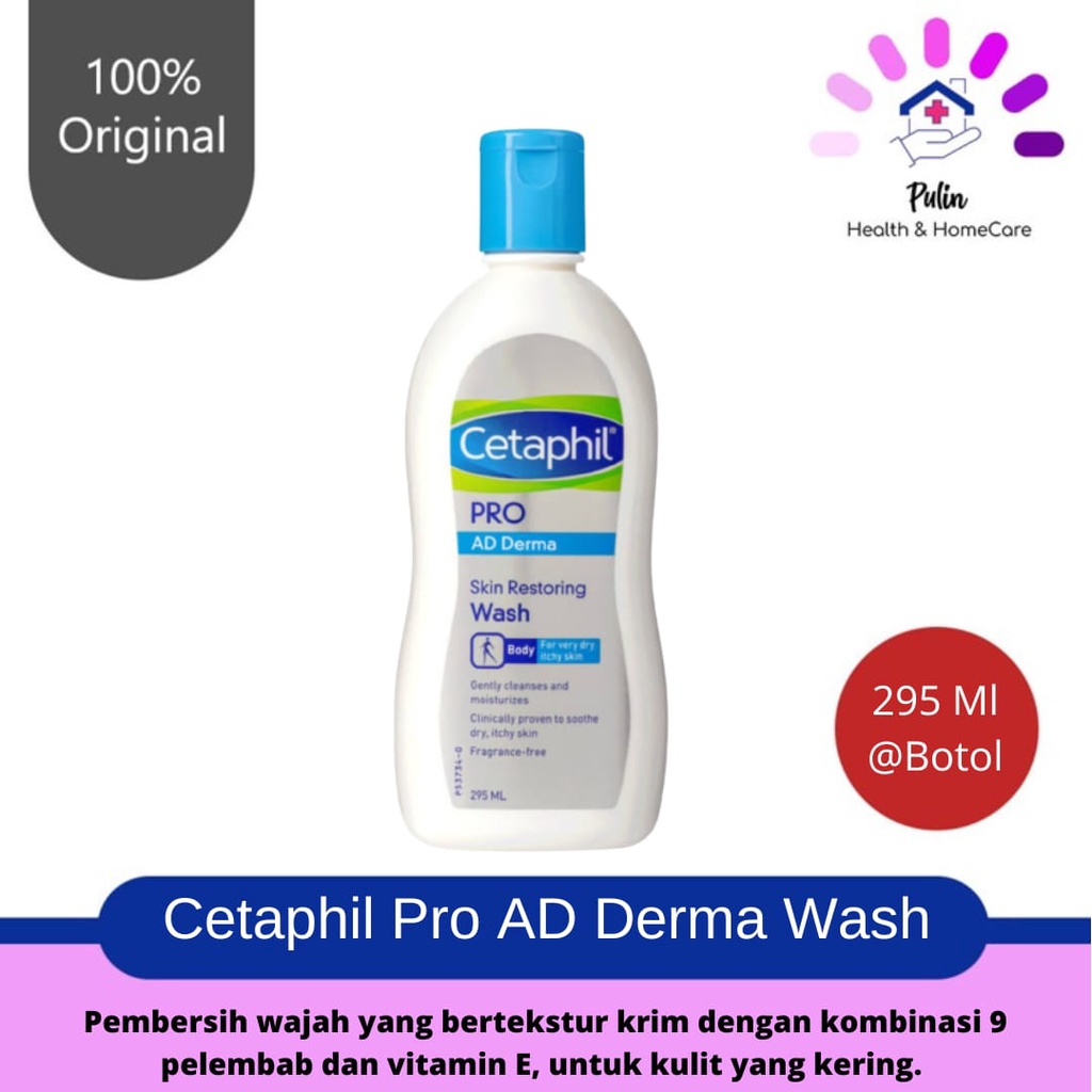 Jual Cetaphil Pro AD Derma Skin Restoring Wash 295 Ml | Shopee Indonesia