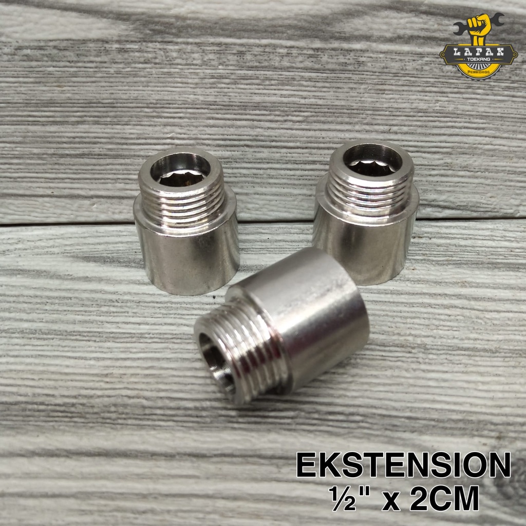 Jual Sambungan Sok Ekstension Kran 2cm 1/2 Inch Stainless FS03 | Shopee ...