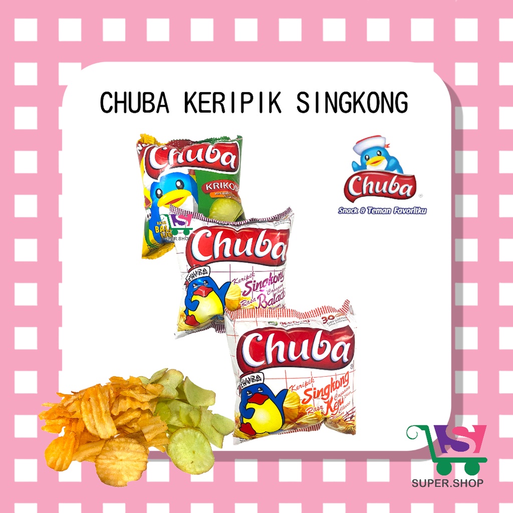 Jual CHUBA Snack Cemilan Jadul Keripik Singkong Keju / Balado / Ijo ...