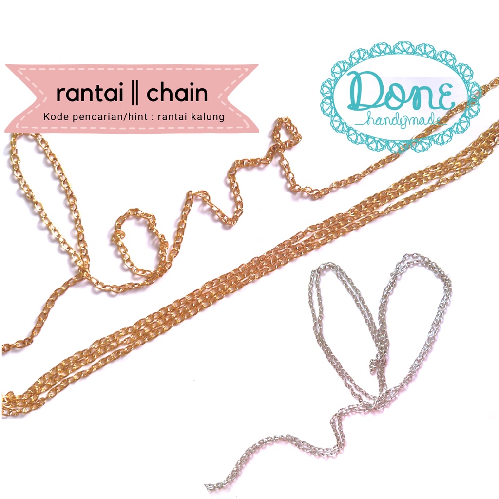 Jual Rantai kalung rante kalung murah bahan kerajinan tangan | Shopee ...