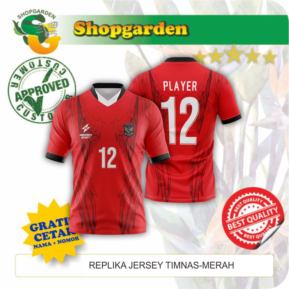 Jual Baju Jersey Bola Kaos Jersey TIMNAS MERAH Kaos Jersey Dewasa ...