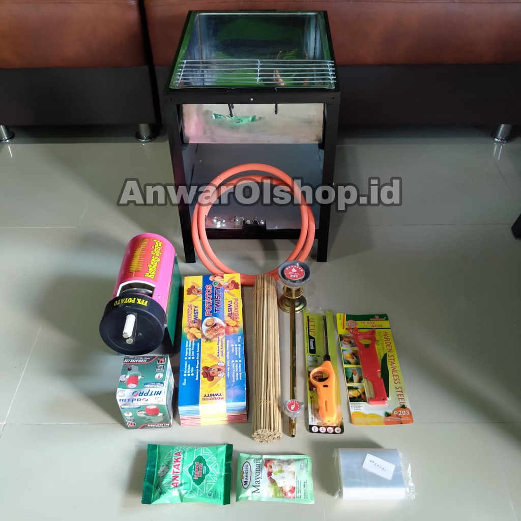 Jual Mesin Kentang Spiral Full Set // Mesin Kentang Ulir Lengkap Siap ...