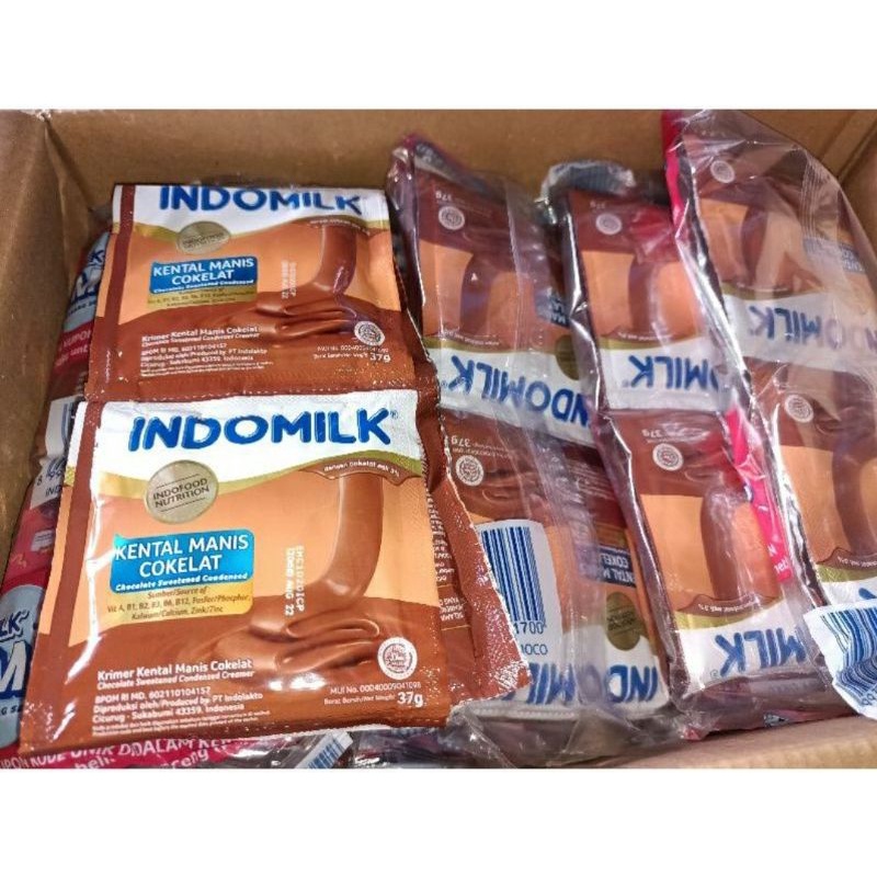 Jual SUSU KENTAL MANIS INDOMILK SACHET 37G / INDOMILK SASET / SKM PUTIH ...