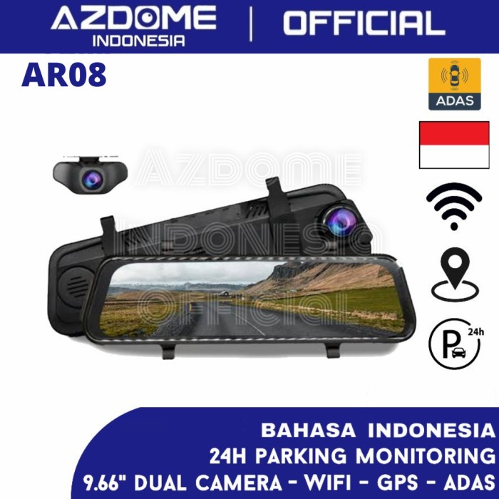 Jual AZDOME AR08 MIRROR DASHCAM WI-FI GPS ADAS DVR KAMERA PARKIR MOBIL ...