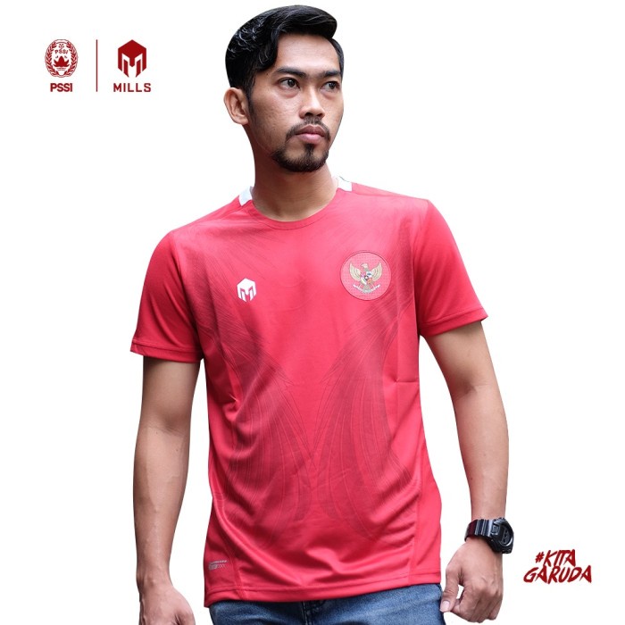 Jual MILLS Timnas Indonesia Jersey Home Replica Version 1014GR Red ...