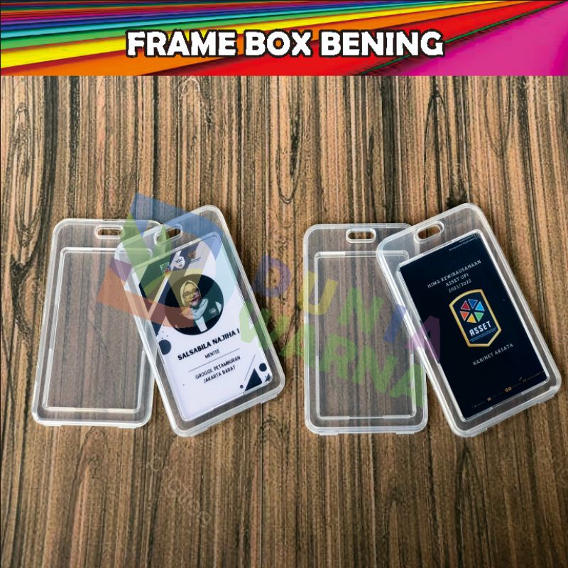 Jual Frame casing box tempat ID card flashdisk holder bening tutup ...
