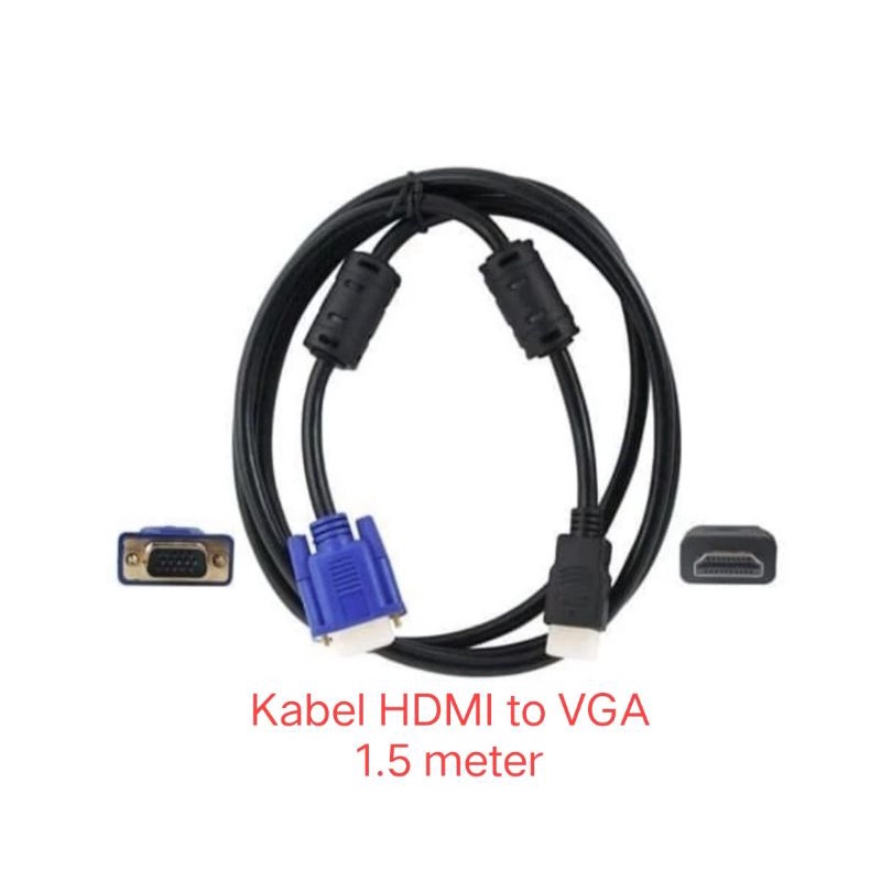 Jual Kabel HDMI to VGA 1.5 meter Kabel HDMI to VGA Pasif. Hanya untuk ...