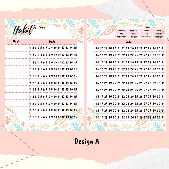 Jual Kertas Habit Tracker Planner / Bullet Journal / Kertas Binder ...