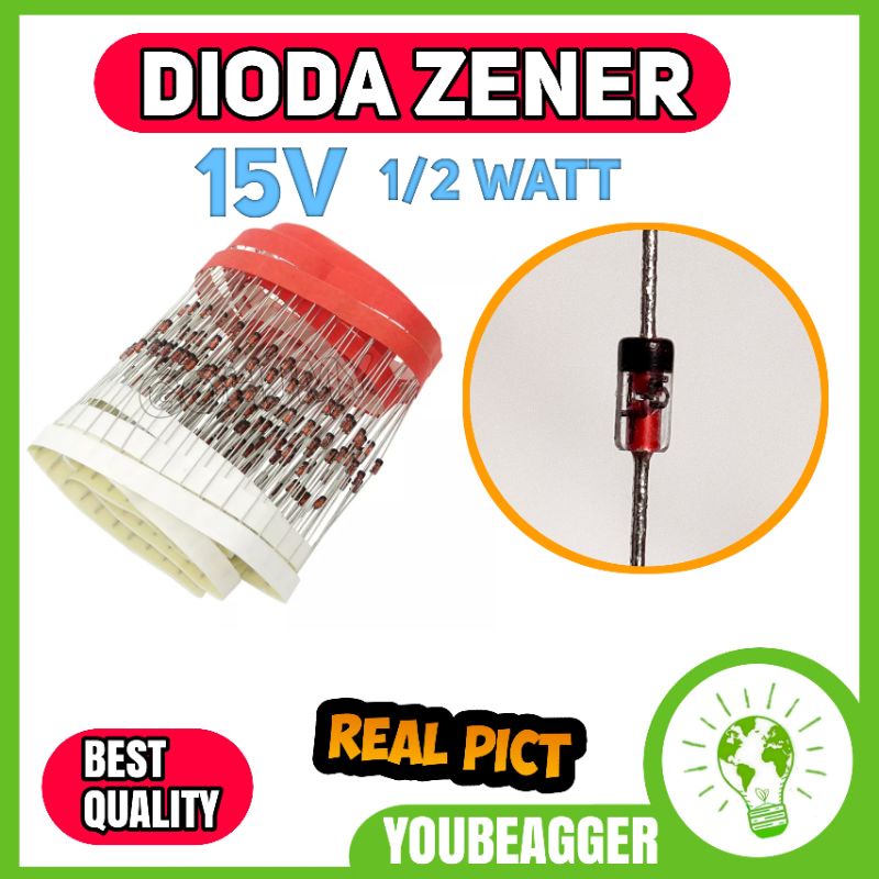 Jual Dioda zener 15v 1/2watt | Shopee Indonesia