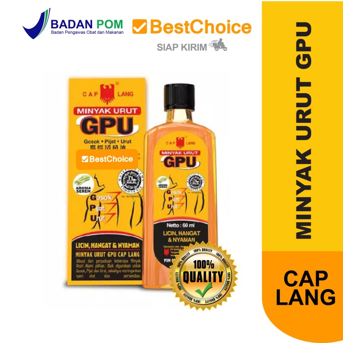 Jual CAP LANG OBAT GOSOK MINYAK URUT GPU GOSOK PIJAT URUT PERAWATAN ...