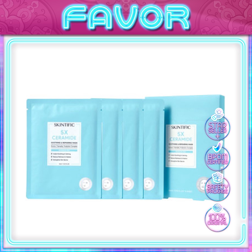Jual SKINTIFIC 5X Ceramide Soothing and Repairing Mask (4 Pcs) | Masker ...