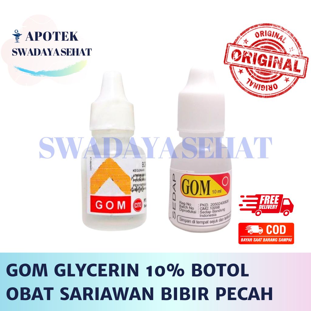 Jual GOM GLYCERINE 10% Botol - Obat Tetes Oles Sariawan Bibir Pecah ...