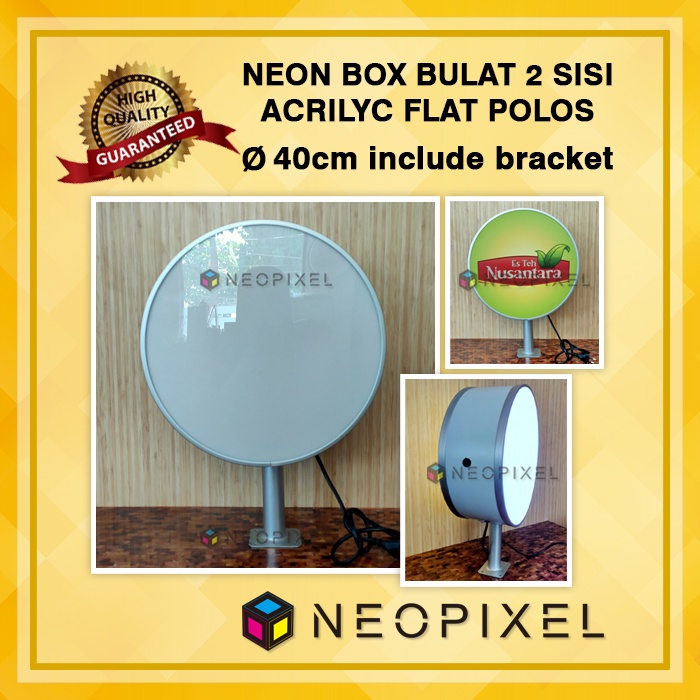 Jual Neon box Akrilik dia 40 cm - 2 Sisi - POLOS TANPA Prnt + Bracket ...