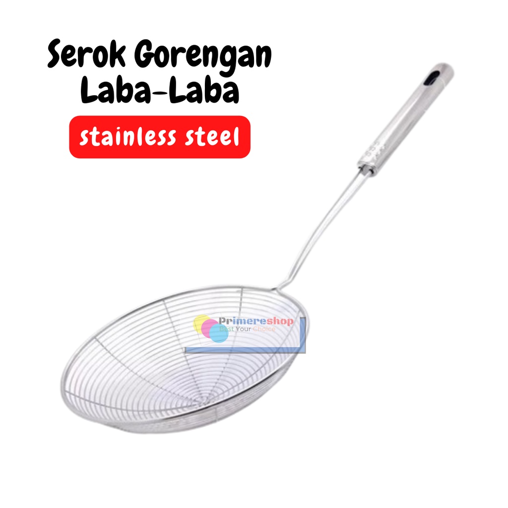 Jual Serokan Gorengan Stainless Stell Laba-Laba Besar / Tirisan Minyak ...