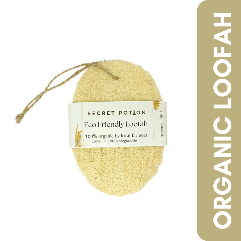 Jual Secret Potion Organic Loofah Shower Pad | Shopee Indonesia