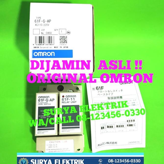 Jual WATER LEVEL CONTROL RELAY WLC OMRON 61F-G-AP 61F-11 FLOATLESS ...