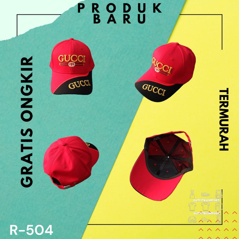 Jual Topi Gucci Classic Red Black | Shopee Indonesia