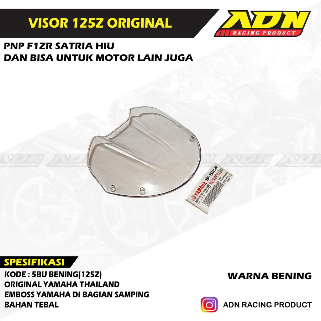Jual Visor Yamaha 125z 125zr Bening Transparan pnp F1ZR Satria Hiu | Shopee Indonesia
