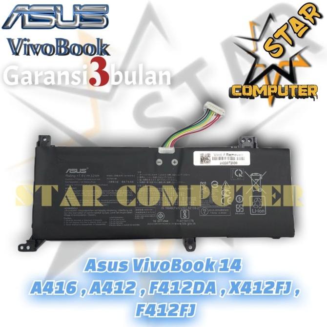 Jual Baterai asus vivobook 14 A416 A412 F412DA X412FJ F412FJ C21N1818 Ori | Shopee Indonesia