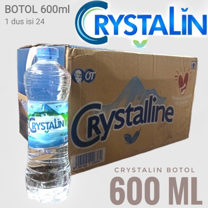 Jual Crystalin air mineral botol 600ml khusus instan | Shopee Indonesia
