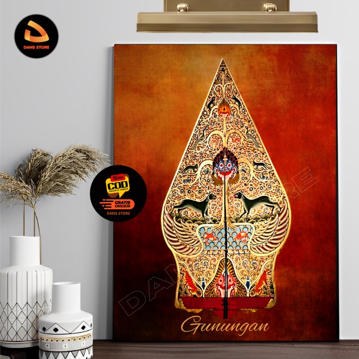 Jual Poster Wayang Kulit Gunungan Hiasan Dinding Bahan Art Carton dan ...