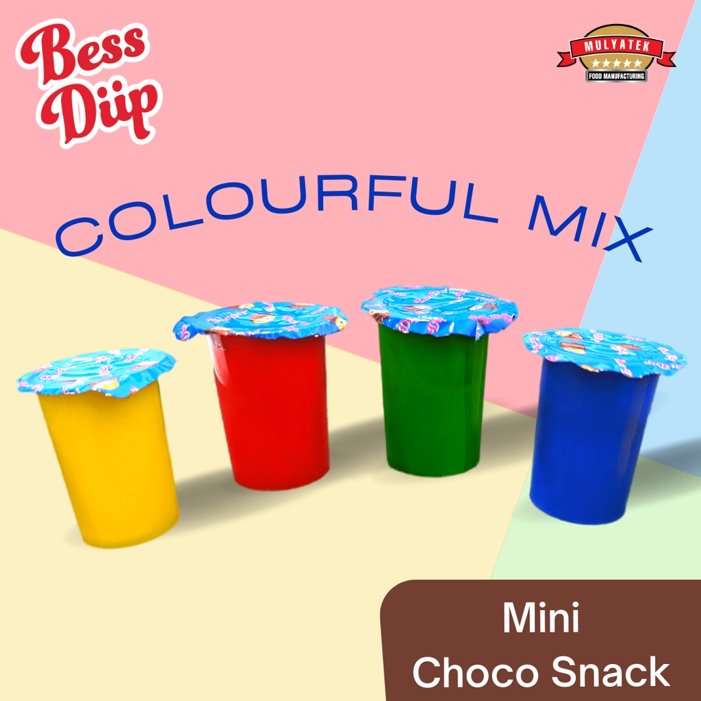 Jual Bess Diip Colourful Mix Chocolate Snack Mini Coklat Biskuit Stick ...